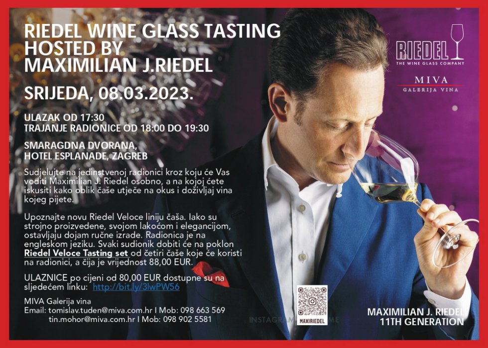 RIEDEL Wine Glass Tasting by Maximilian Riedel u Esplanadi! | FOTO FOODIE